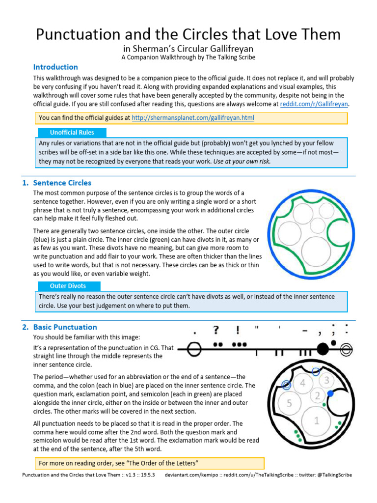 Punctuation and The Circles That Love Them - V1.3 | PDF | Punctuation ...
