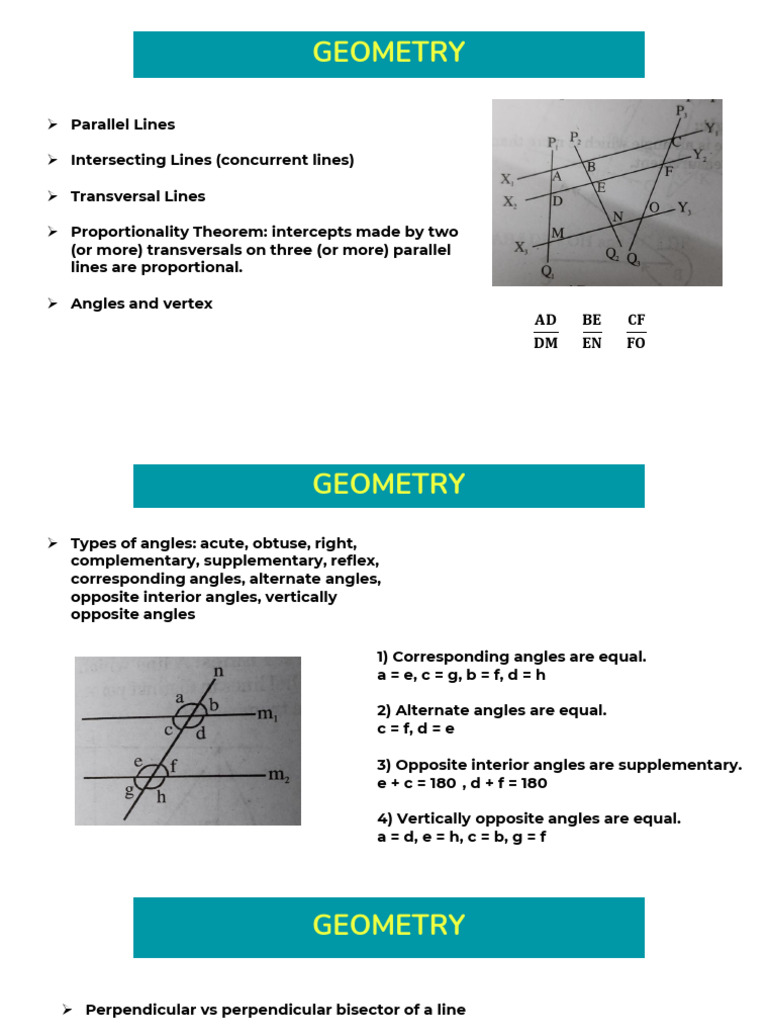 Geometry Part 1 PDF | PDF | Triangle | Circle