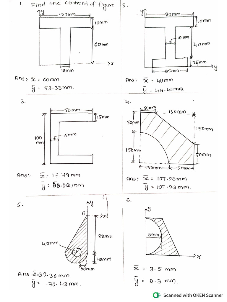 Problem To Be Solved On Centroid | PDF