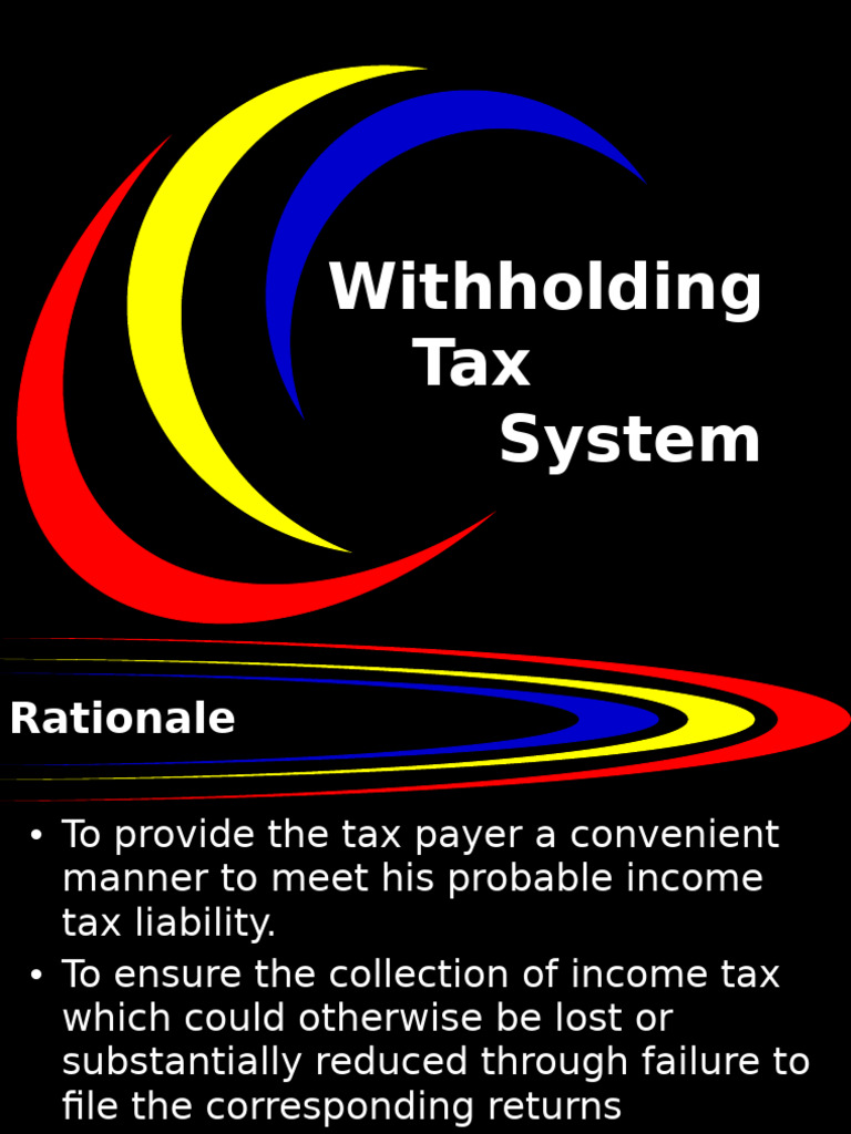 Final Withholding Tax System | PDF | Cost Of Living | Income Tax
