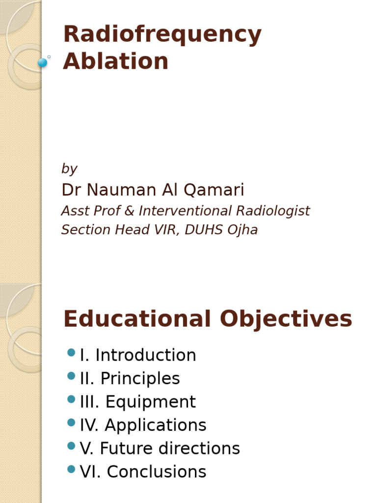 Radiofrequency Ablation | PDF | Radiology | Radio Frequency