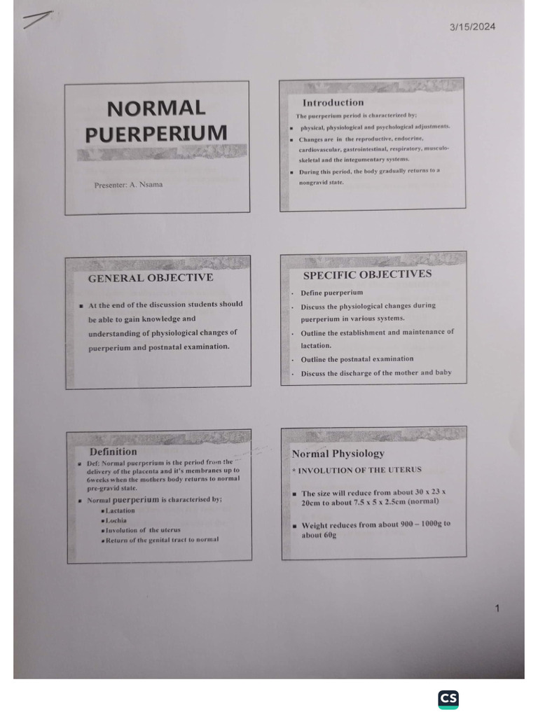 Normal Puerperium Irh | PDF