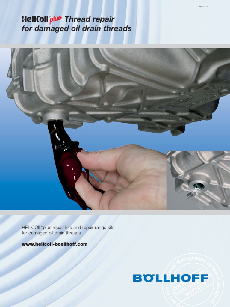 Bollhoff Helicoil Oil Drain Threads | PDF | Mechanical Engineering