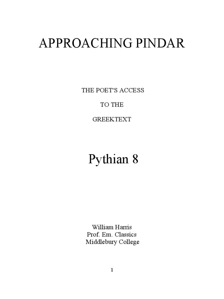 Pindar | PDF | Metre (Poetry) | Poetry