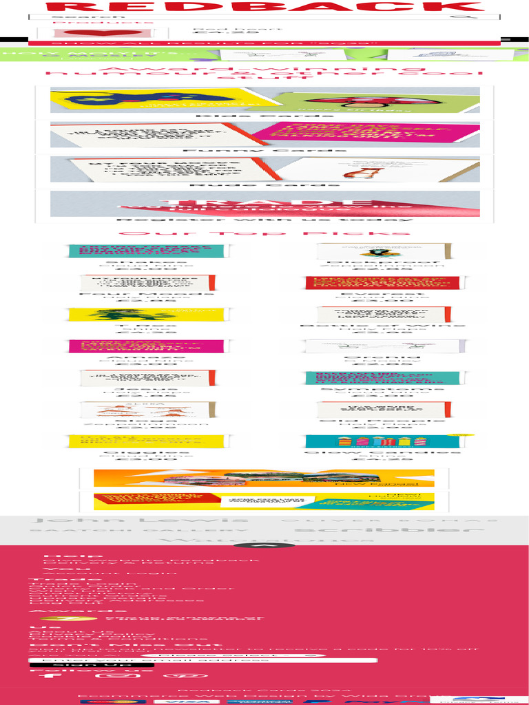 Greeting Cards Funny Cards Redback Cards | PDF