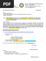 AKTU Circular | PDF | Technology & Engineering