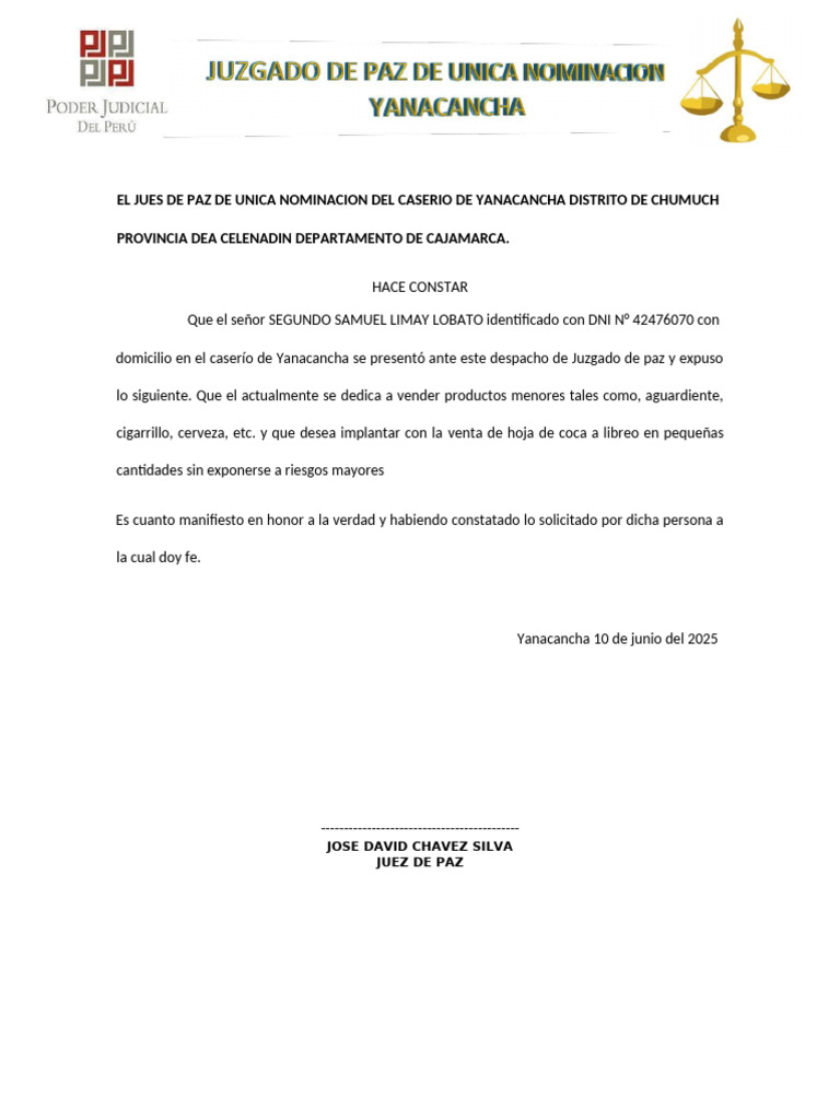 Constancia para Tramitar Documentos de Trabajo | PDF