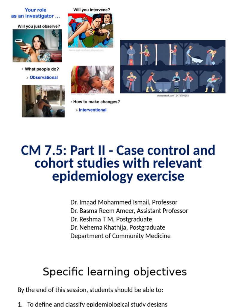 Case Control and Cohort Study Designs - 23112024 - DrImaadIsmail ...