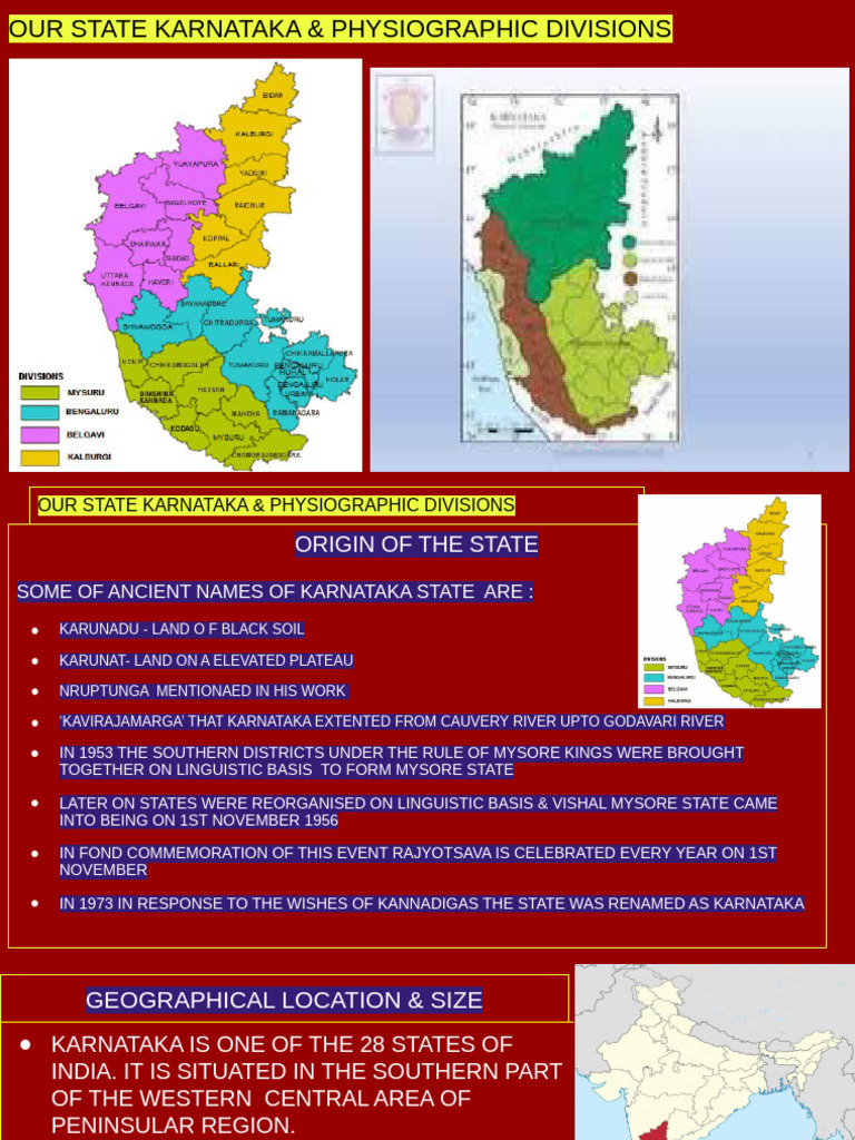 Physical Divisions of Karnataka | PDF | Earth Sciences | Physical Geography