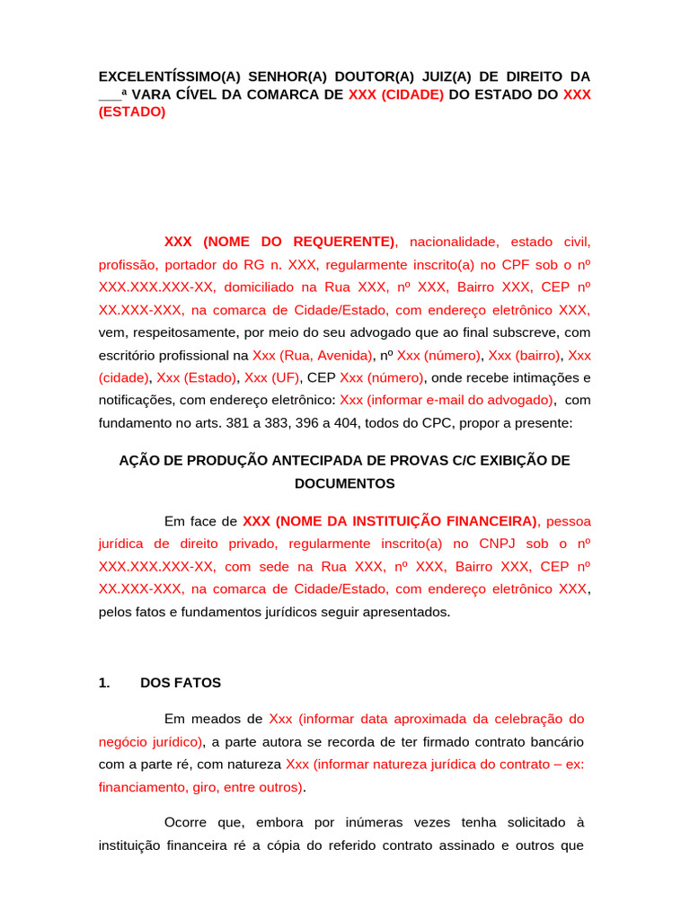 A o de Exibi o de Documentos | PDF | Prova (jurídico) | Processo civil