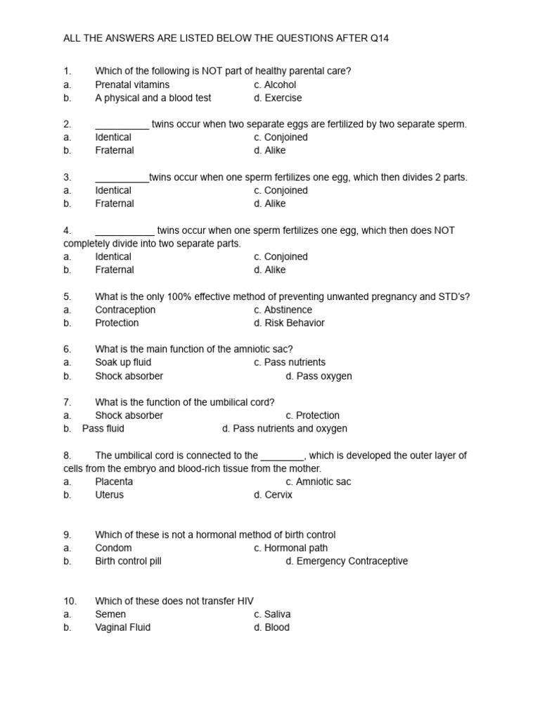 Hamza Ghani Fetal Growth and HIV Dev | PDF | Twin | Birth Control