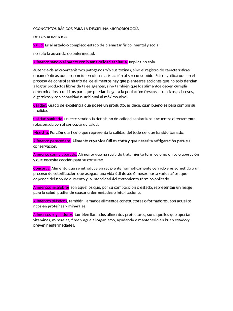 Conceptos Básicos para La Disciplina Microbiología | PDF