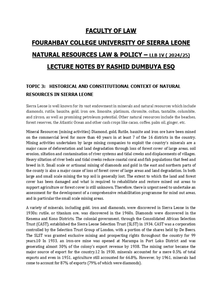 TOPIC 3 First Semester NRLP LECUTURE NOTES PDF | PDF | Mining | Sierra ...