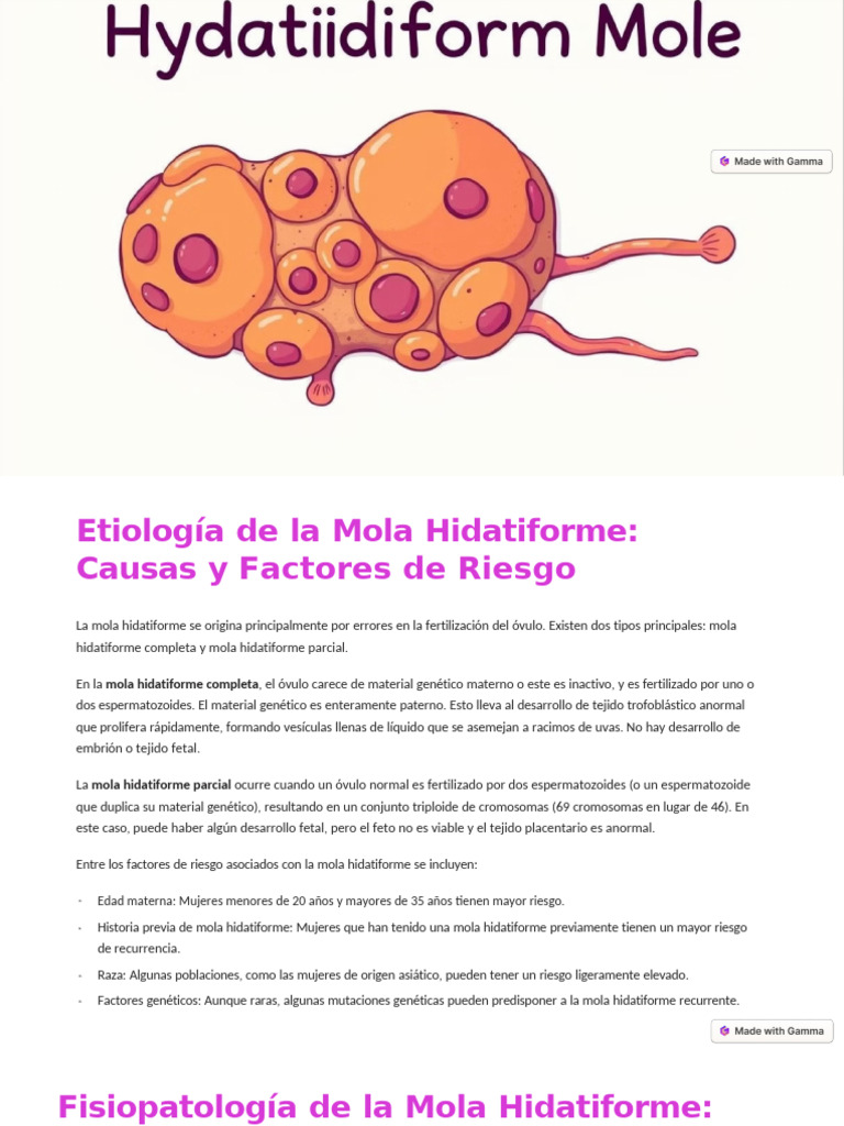 Mola Hidatiforme: Causas, Síntomas y Tratamiento | PDF | El embarazo ...