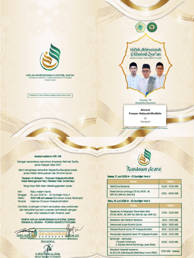 Undangan Haflah Akhirussanah 2025 | PDF