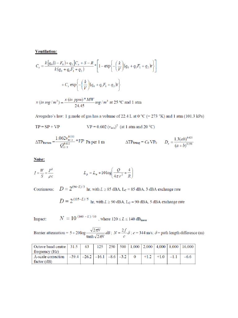 Safety Formulas | PDF