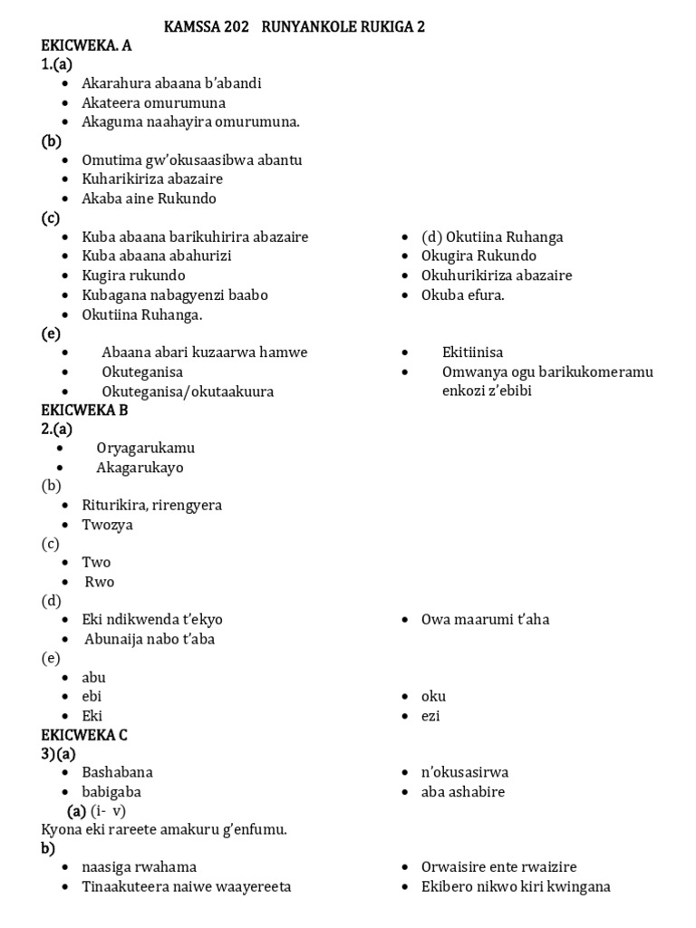 Runyankole Rukiga Language Resources | PDF