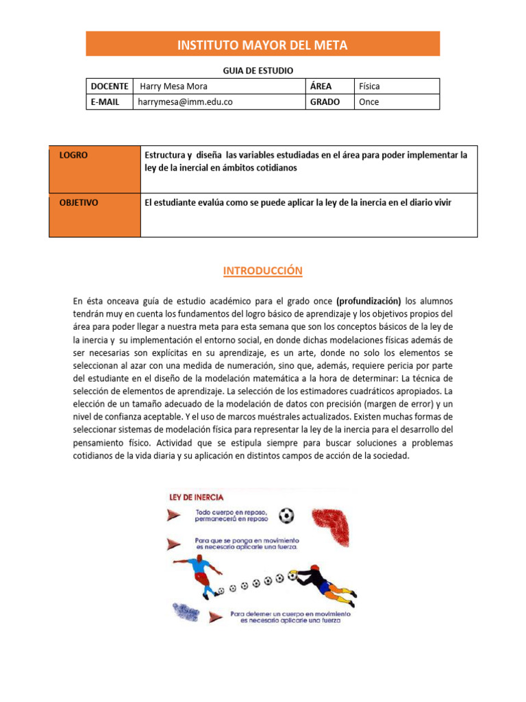 Guia de Estudio Doce Grado Once Fisica | PDF | Fuerza | Las leyes del ...
