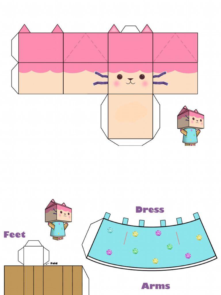 Gabbys Dollhouse Baby Box Paper Craft by SKGaleana PDF | PDF