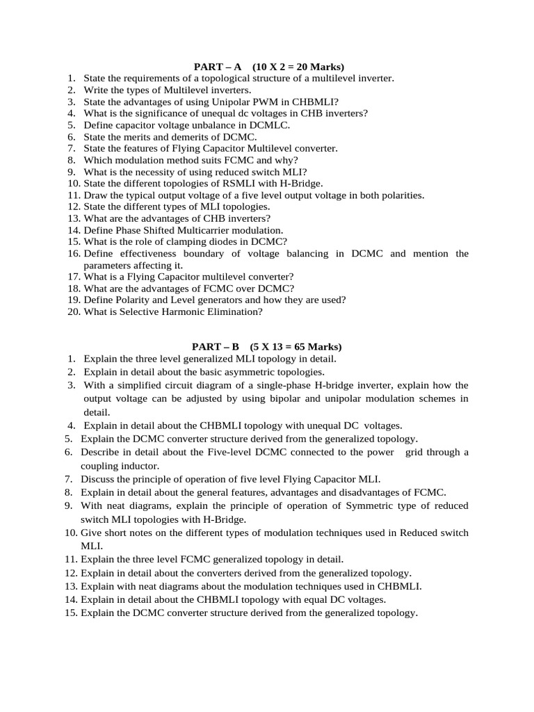 MPC Model - Important Questions | PDF | Power Inverter | Computer ...