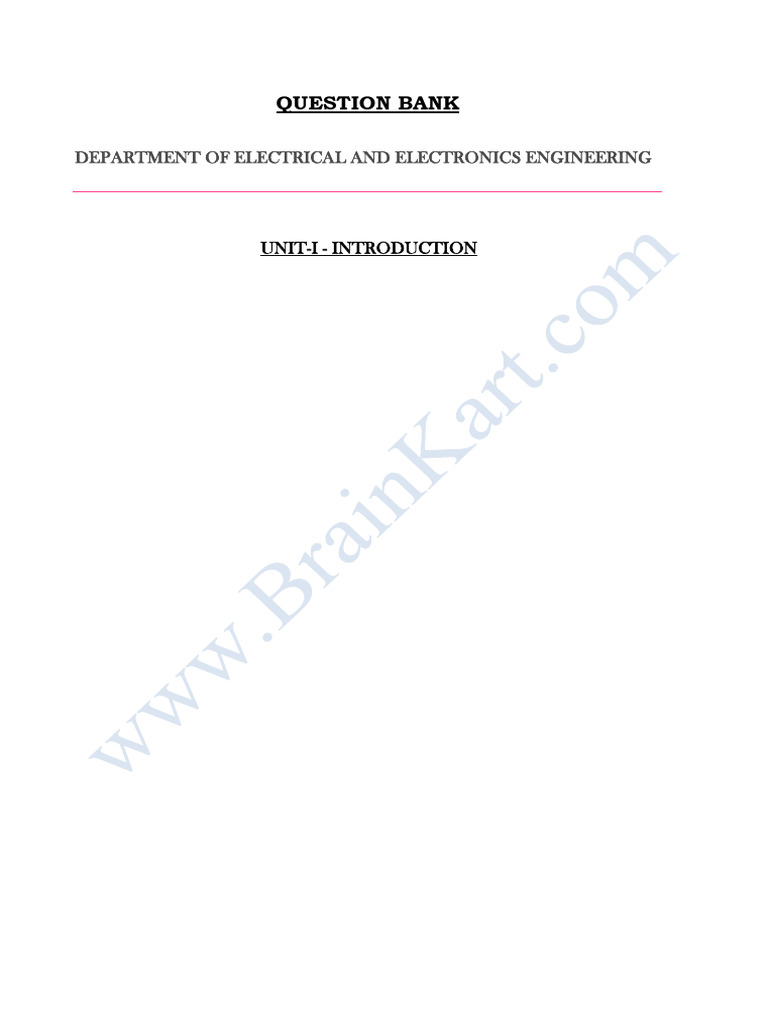 PSOC + Questions | PDF | Capacitor | Transformer