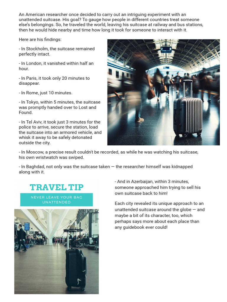 Unattended Suitcase | PDF