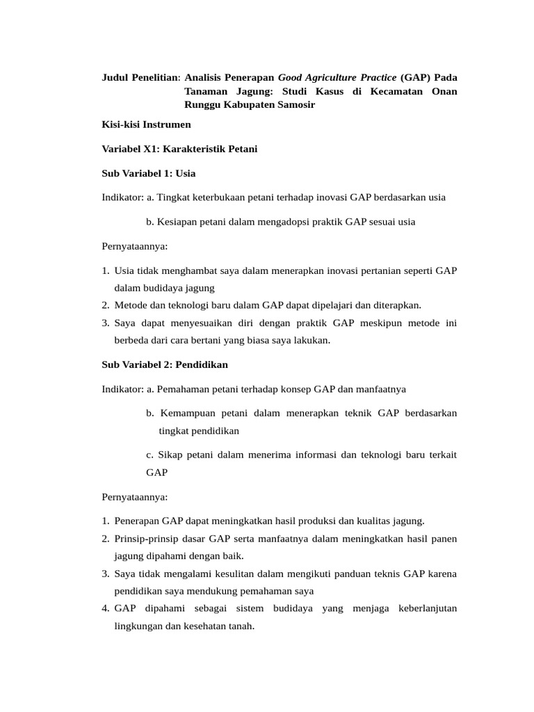 Kuesioner Dalam Bentuk Teks - Nikita Angel Manullang | PDF