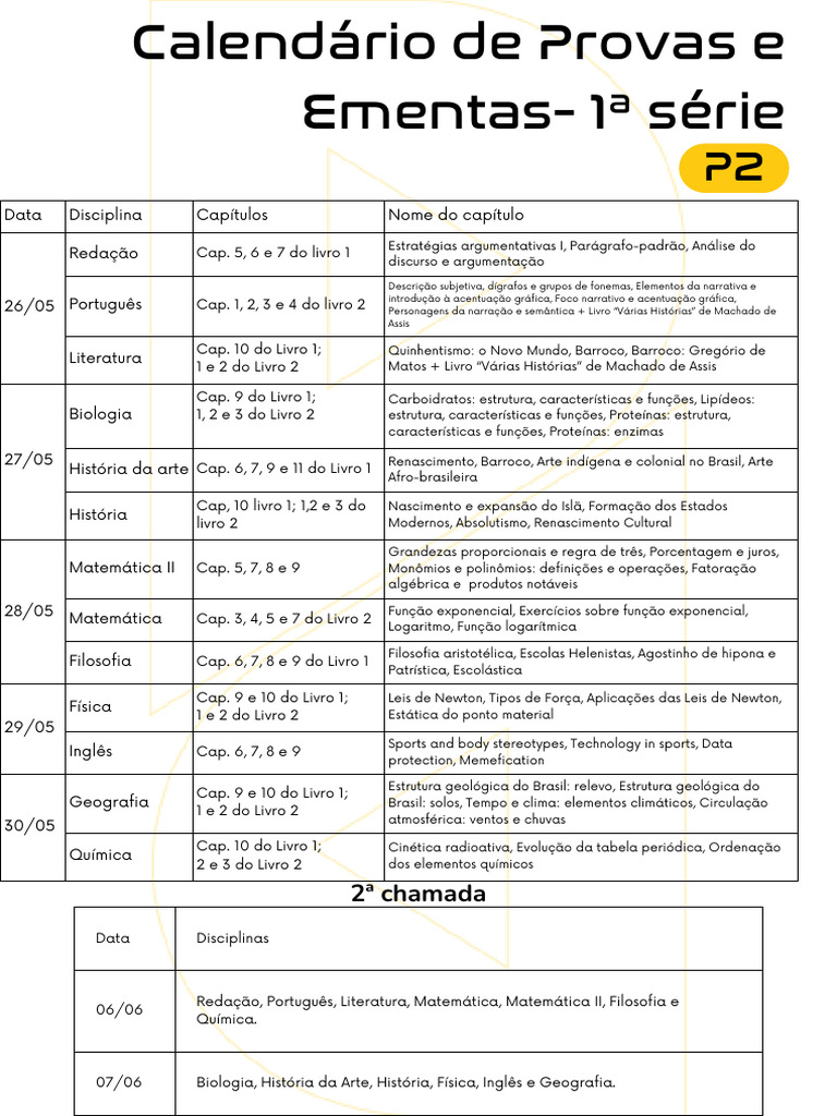 Guia Ementas P2 1 Série | PDF | Logaritmo | Geografia