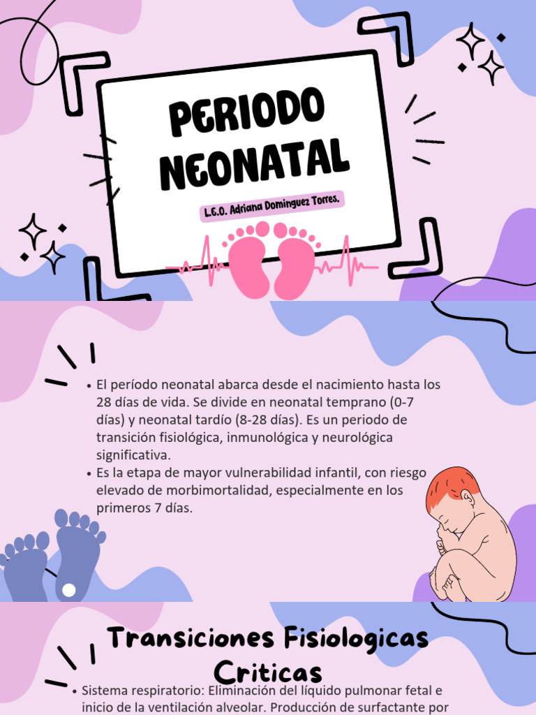 Periodo Neonatal PDF | PDF | Infantes | Especialidades Medicas