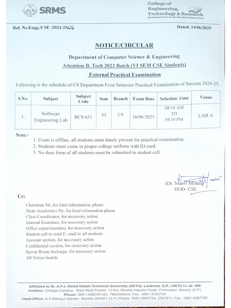 External Practical Examination | PDF