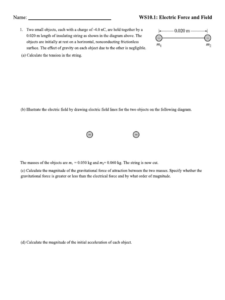 10.1 Electric Force and Field | PDF