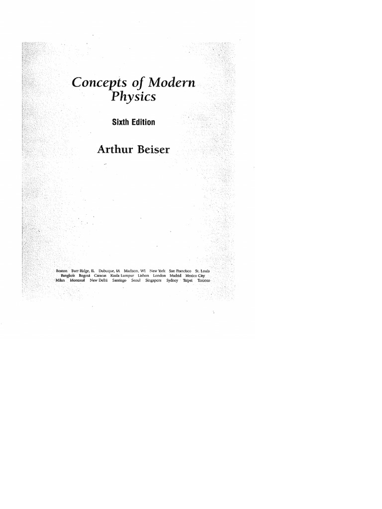 Concepts of Modern Physics - Arthur Beiser - TOAZ - Info | PDF
