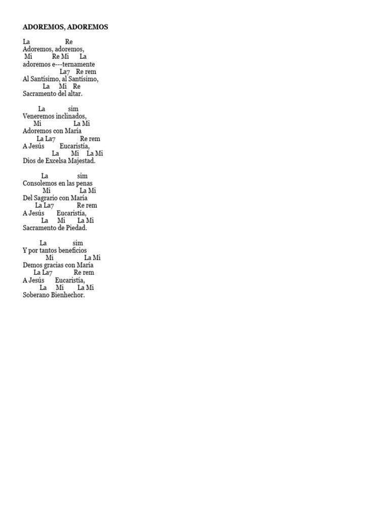Cantos Eucarísticos Pdf Eucaristía Cristo Título