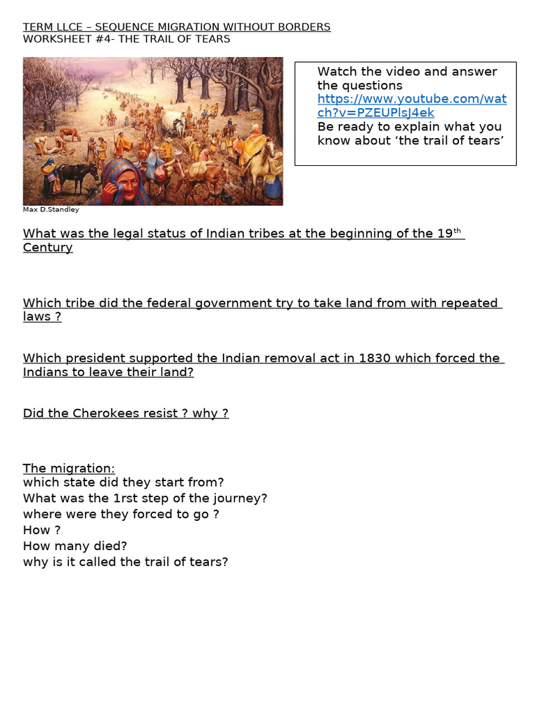 W#4 The Trail of Tears | PDF