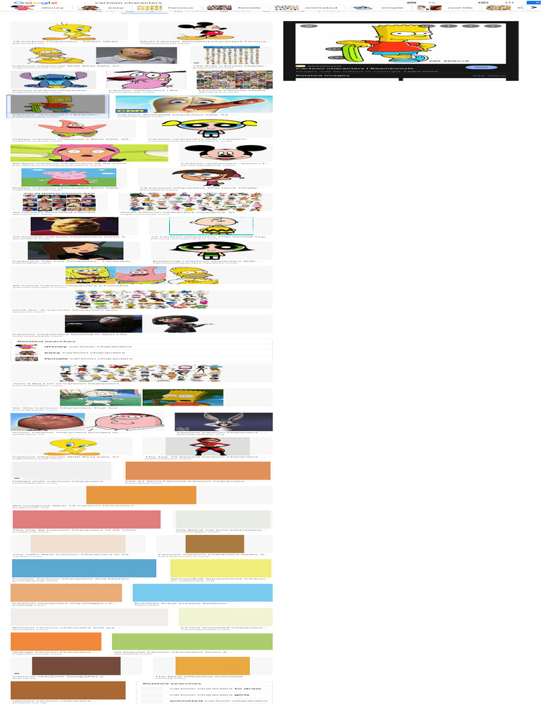 Cartoon Characters Overview and Trends | PDF | Animation | The Simpsons