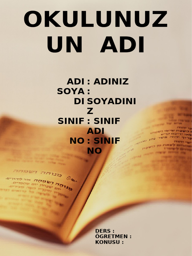 Turkce Odev Kapagi 5 | PDF