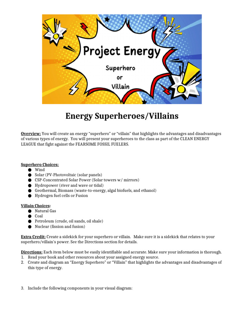 25 Energy Superhero Villain | PDF | Energy Development | Fuels