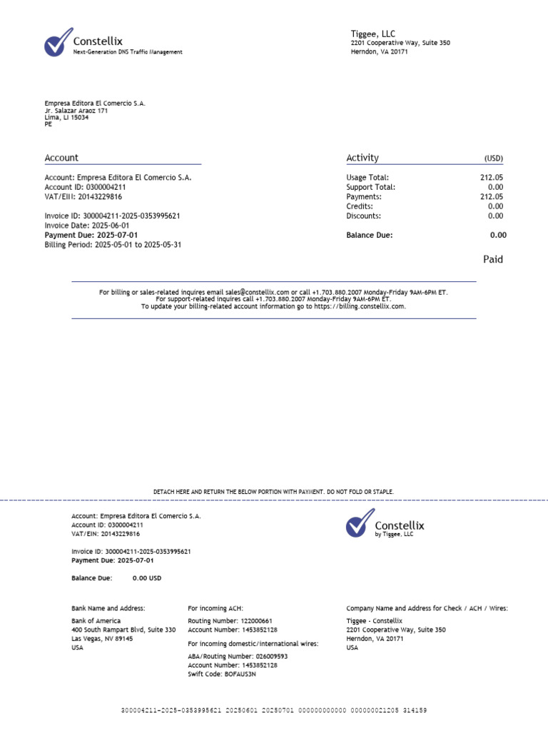 Constellix: Account Activity | PDF | Banking | Payments
