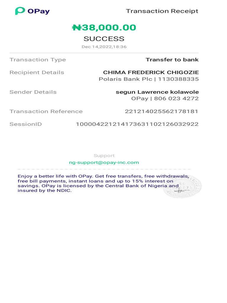 Transaction Receipt-221214025562178181 | PDF
