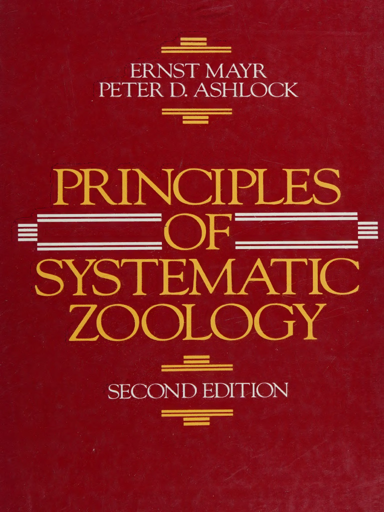 Principles of Systematic Zoology | PDF | Taxonomy (Biology) | Species