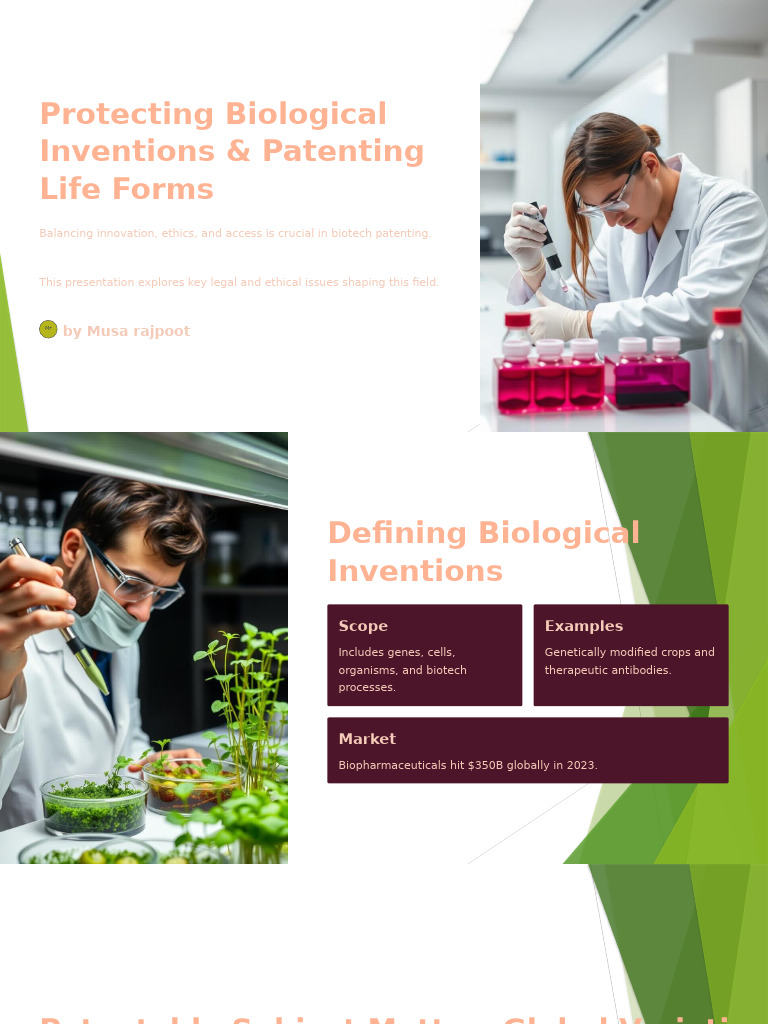 Protecting Biological Inventions and Patenting Life Forms | PDF ...