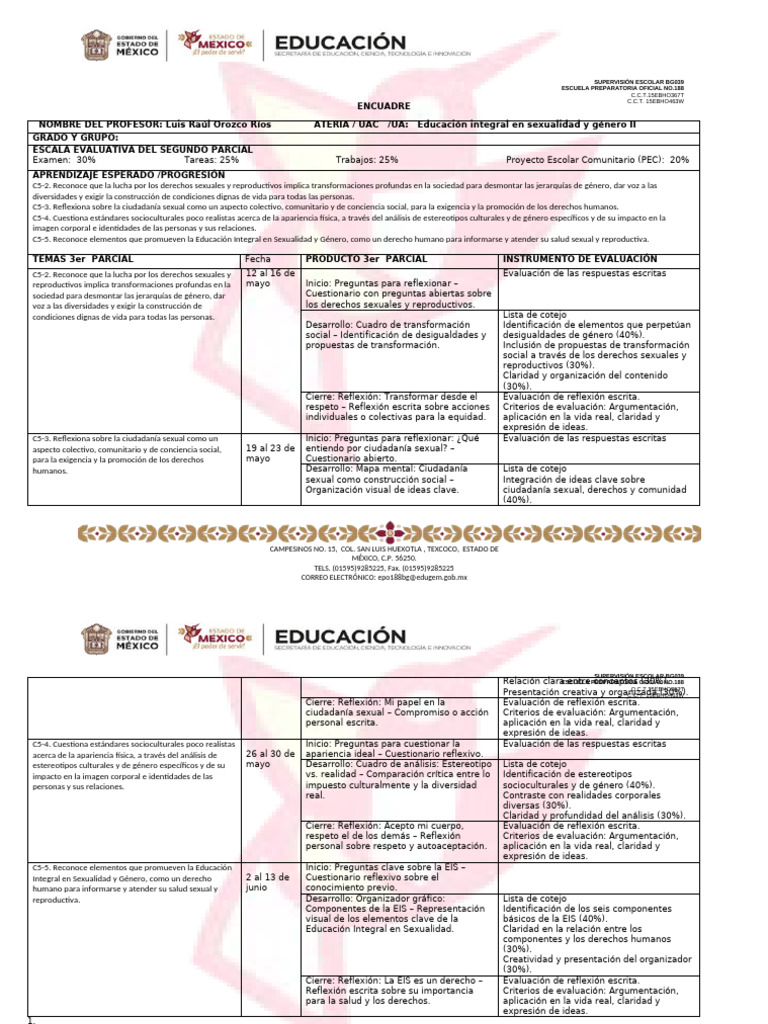 3er Encuadre Ed. Integral en Sexualidad y Género II 1er Ev 188 | PDF | La sexualidad humana | Género