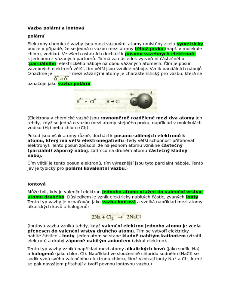 2 Vazba Polární A Iontová | PDF