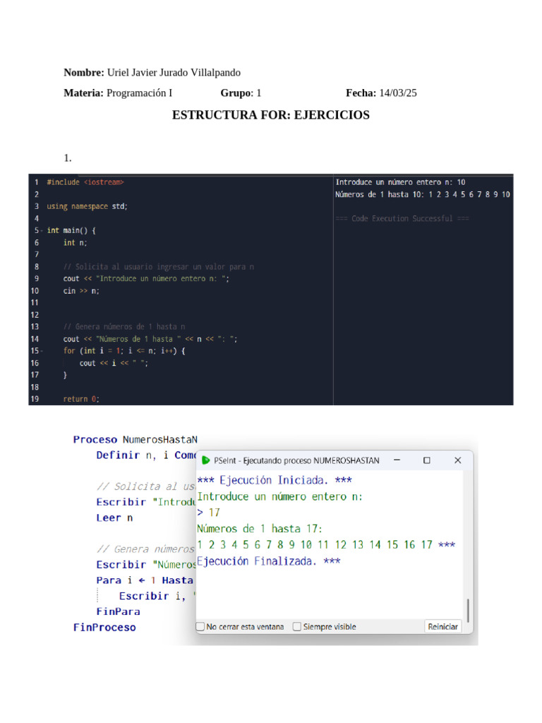 Estructura For | PDF