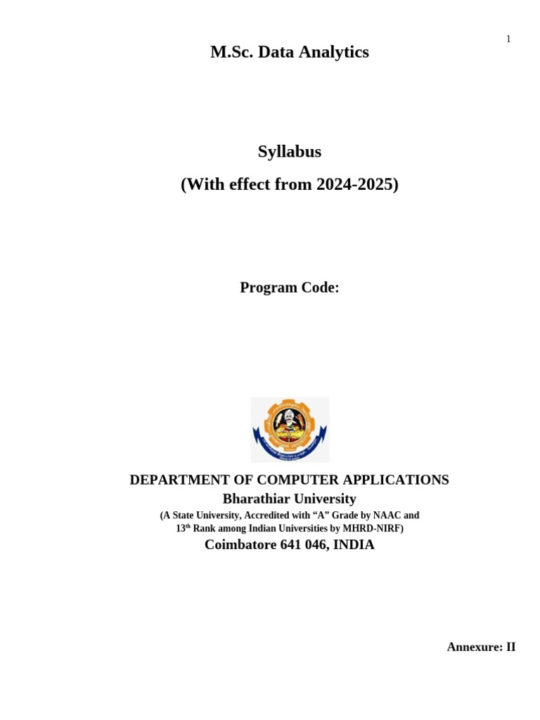 Msc Data Analytics 2024 25 Ud | PDF | Matrix (Mathematics) | Determinant