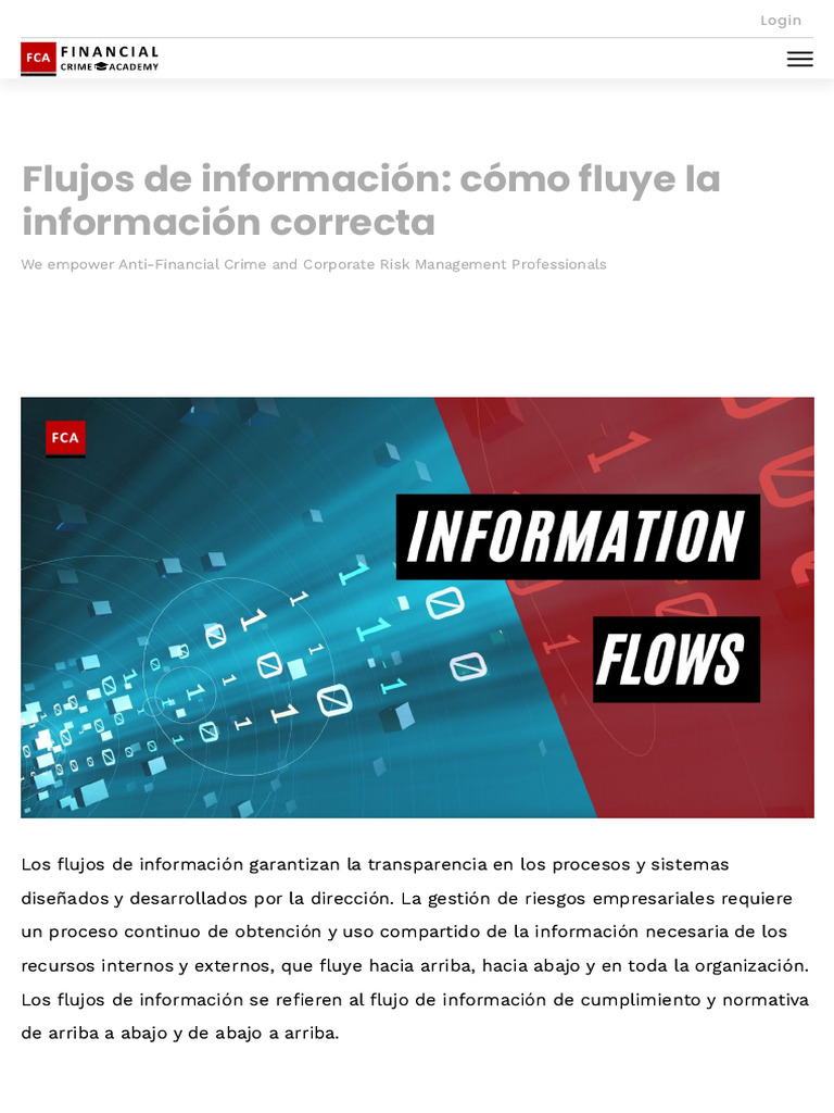Flujos de Información - Cómo Fluye La Información Correcta - FCA | PDF ...
