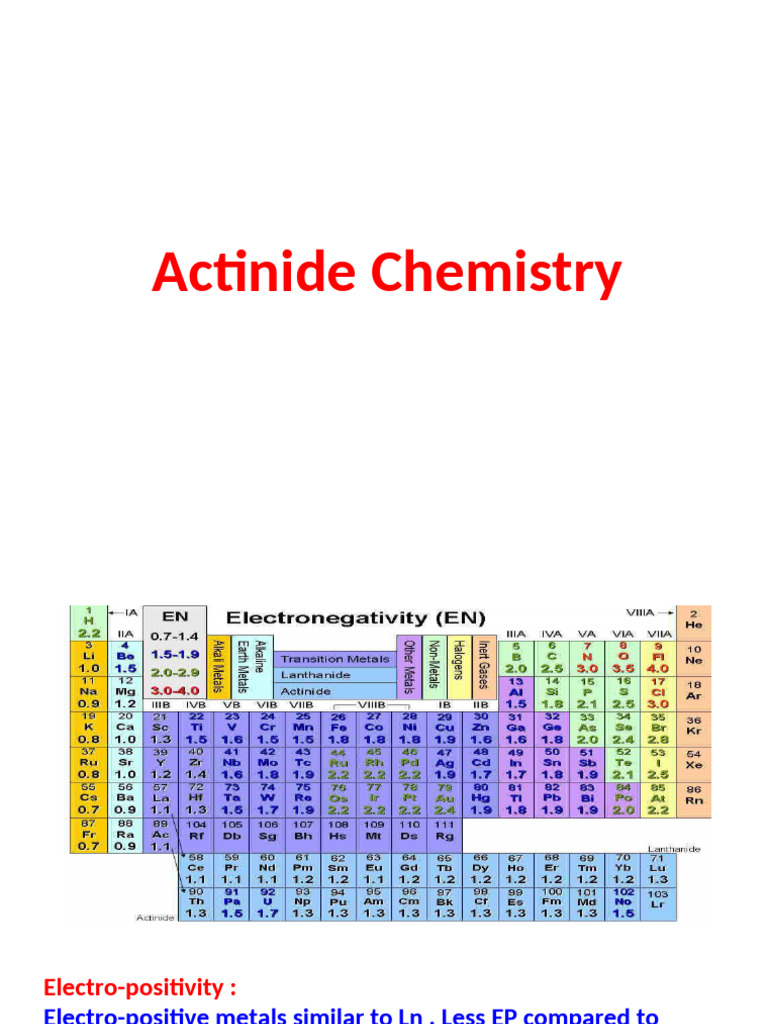 C-603 Actinide Chemistry | PDF | Coordination Complex | Actinide