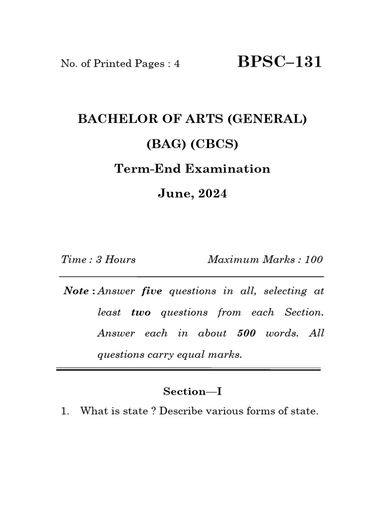 BPSC 131 | PDF