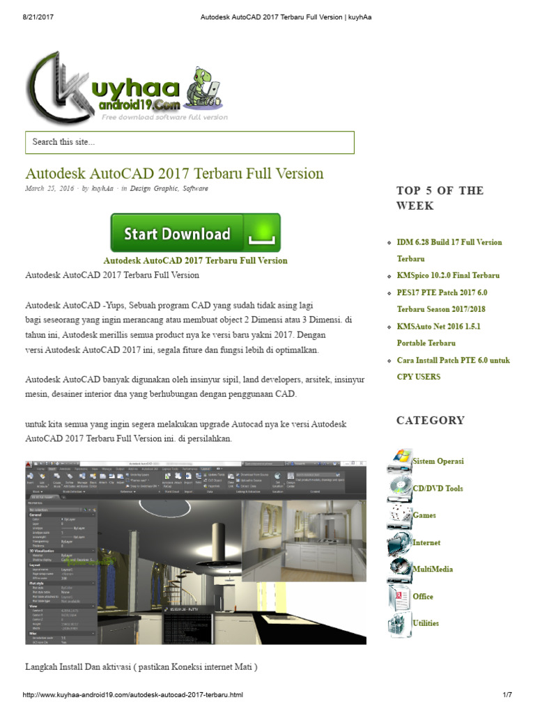 Autodesk AutoCAD 2017 Terbaru Full Version - KuyhAa | PDF