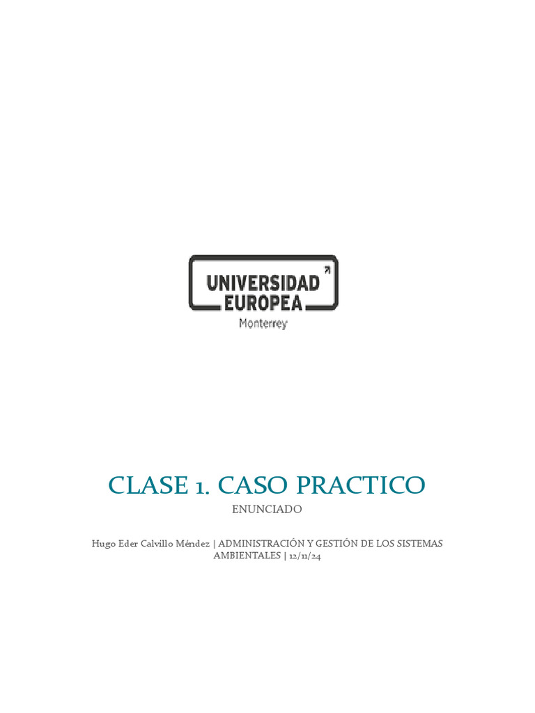 Caso Practico U1 CLASE 1 | PDF | Benchmarking | Business